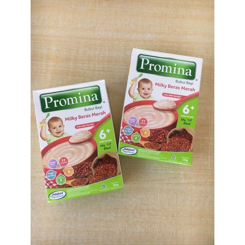 Merah Promina Milky Brown Rice โจ๊กเด็ก 120 กรัม | Shopee Thailand