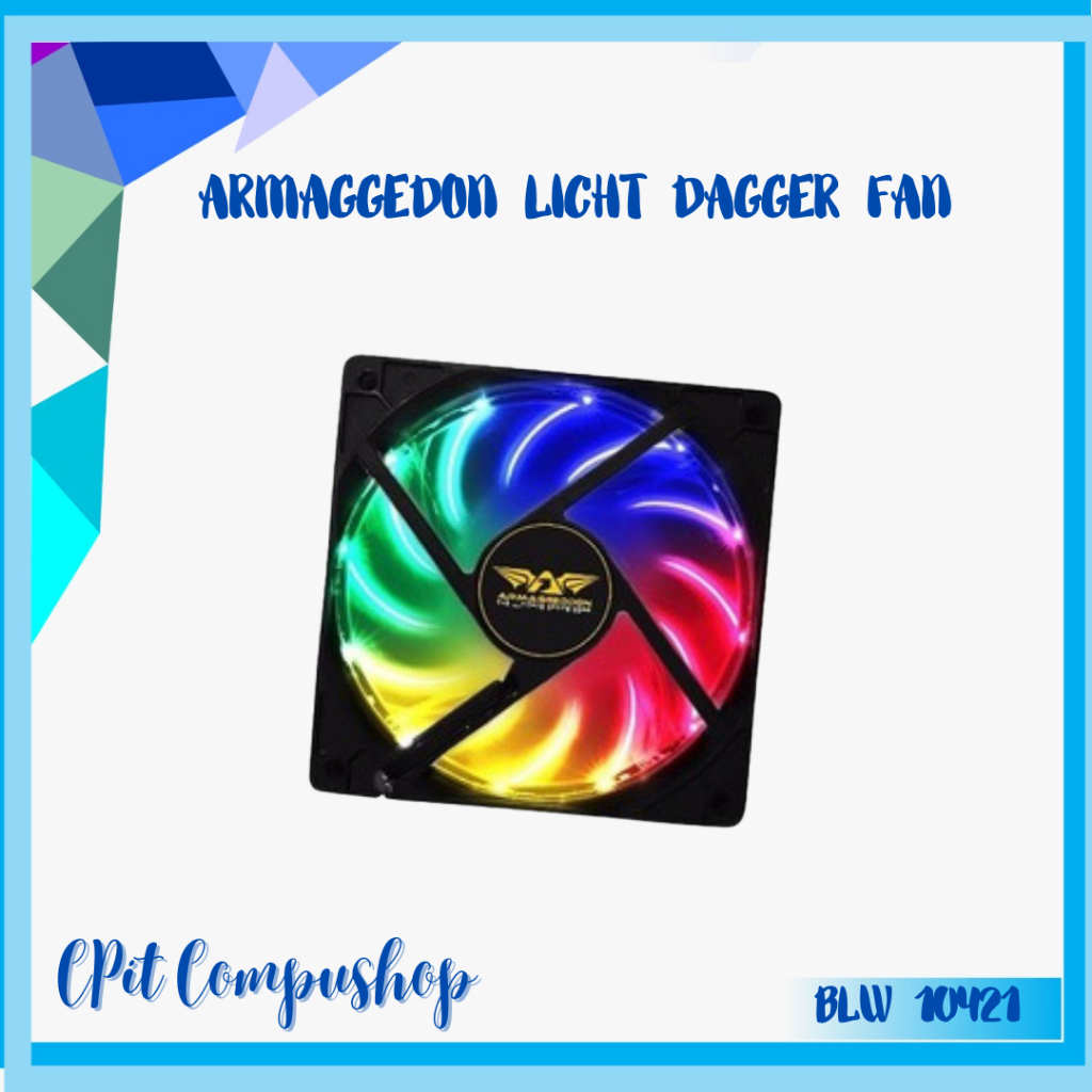Armaggeddon Licht Dagger Fan 120 มม. 900RPM พัดลมปลอก LED 7 สี | Shopee ...