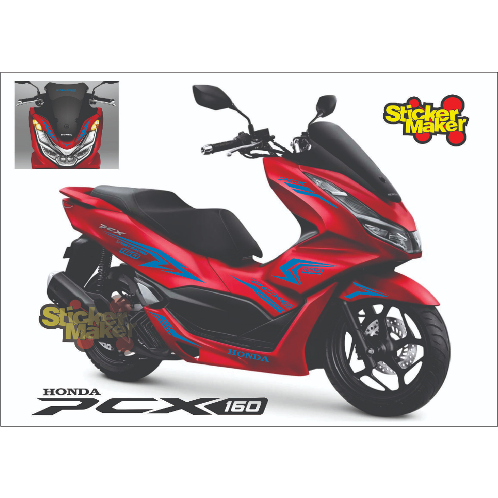 สติกเกอร์ตัด pcx 160 honda pcx new 2021 2022 2023 2024 | Shopee Thailand