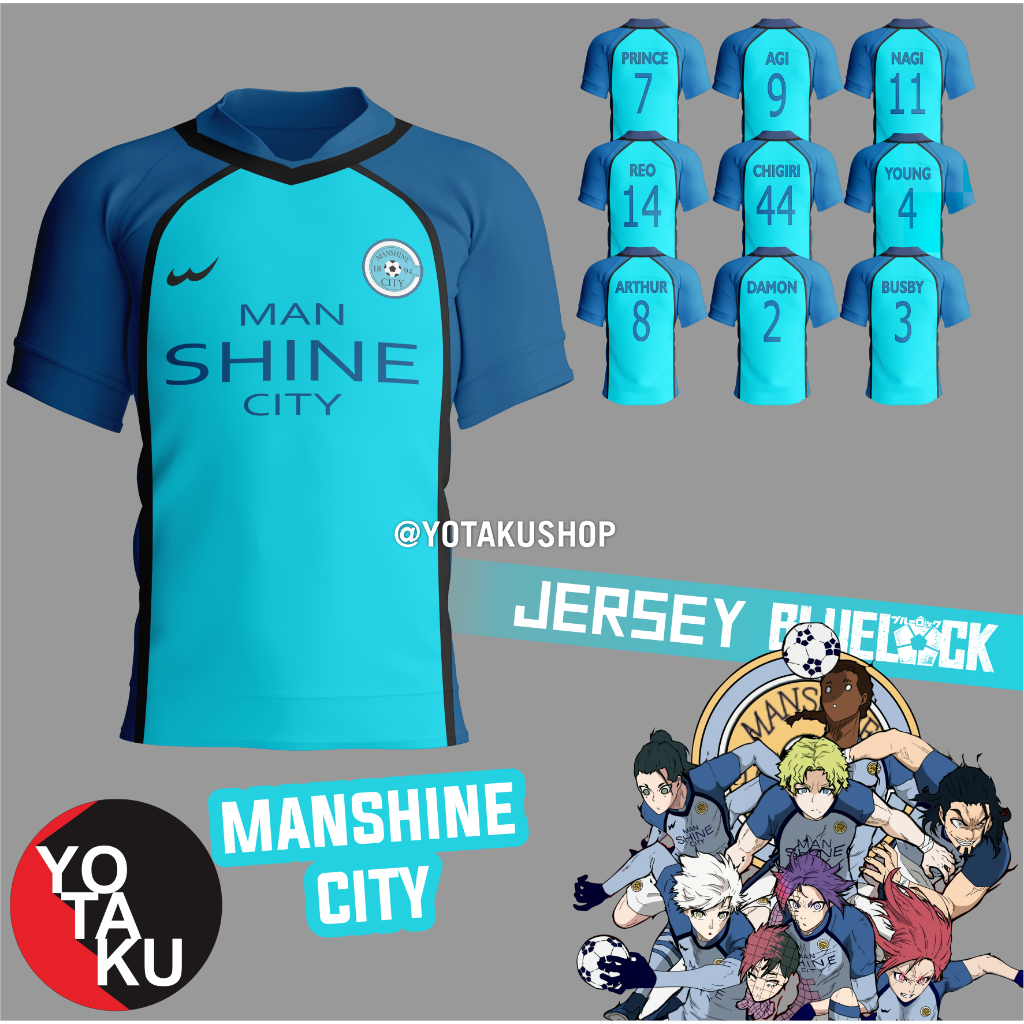 Blue Lock Team Manshine Series 2 เสื้อแข่งอนิเมะคอสเพลย์ Nagi Chigiri ...