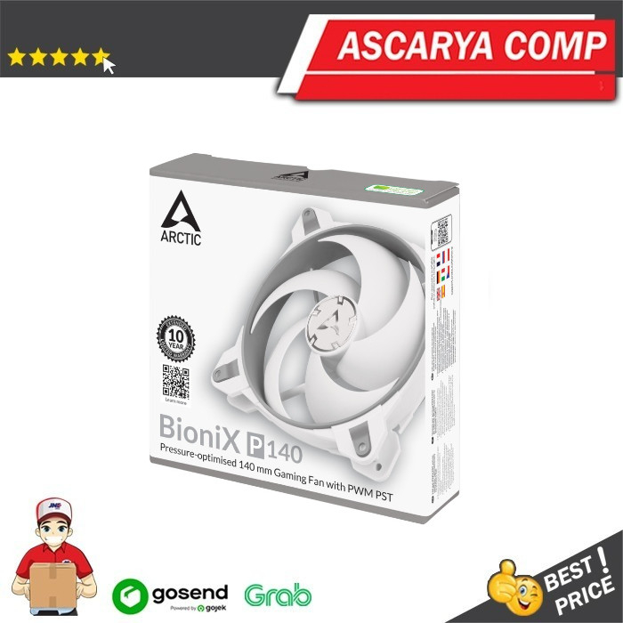 พัดลม ARCTIC BioniX P140 PWM PST สีขาว - แรงดันสูง 140mm | Shopee Thailand