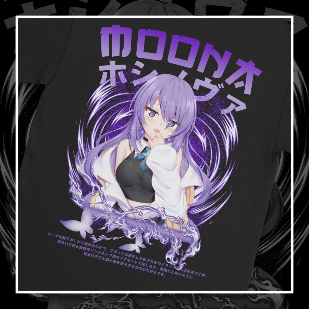เสื้อยืด ลาย Vtuber HololiveID Moona Hoshinova | Shopee Thailand