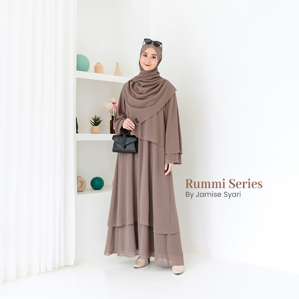 เจมี่ | Rummi Series สีใหม่ - Gamis Set Ceruty Layer | อี๊ด กามิส ...