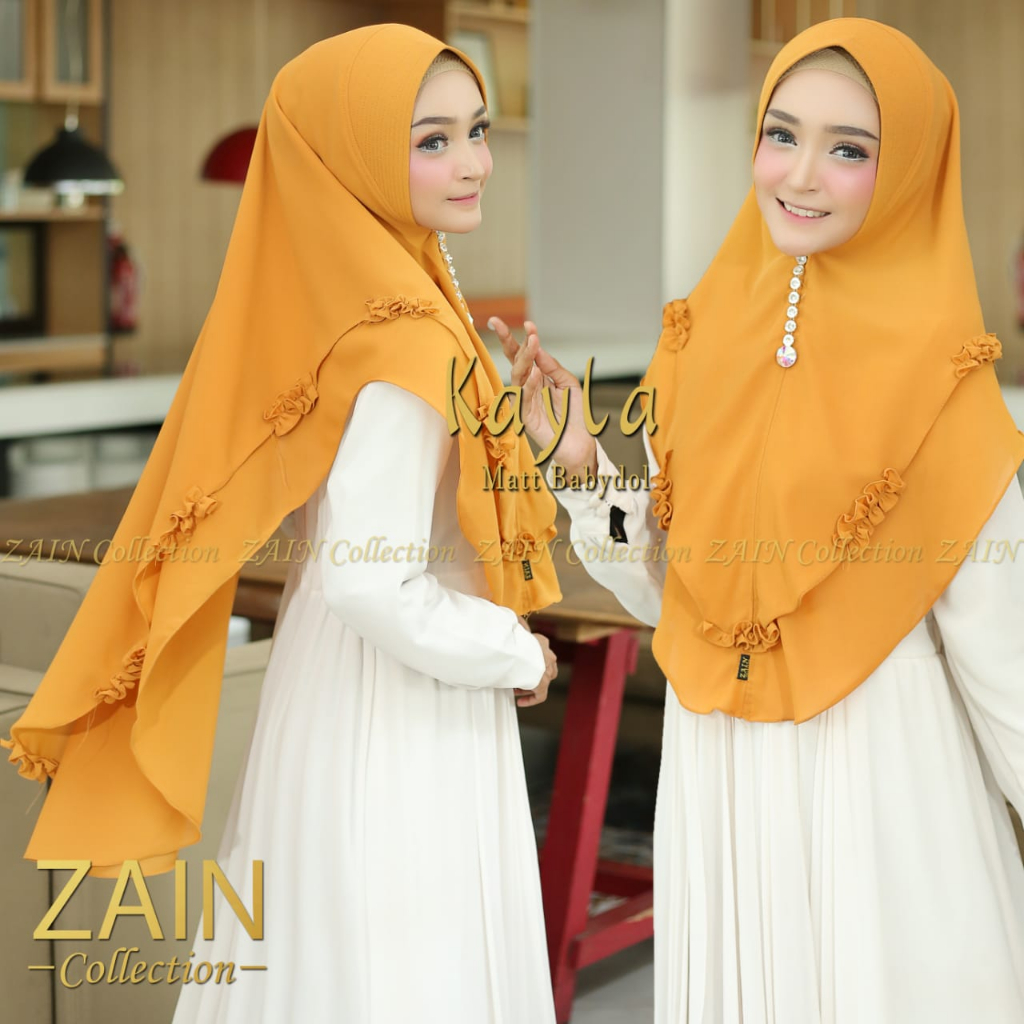 Kayla - Khimar Syari Ceruty Baby Doll 2 ชั้น Ori Zain Collection ...