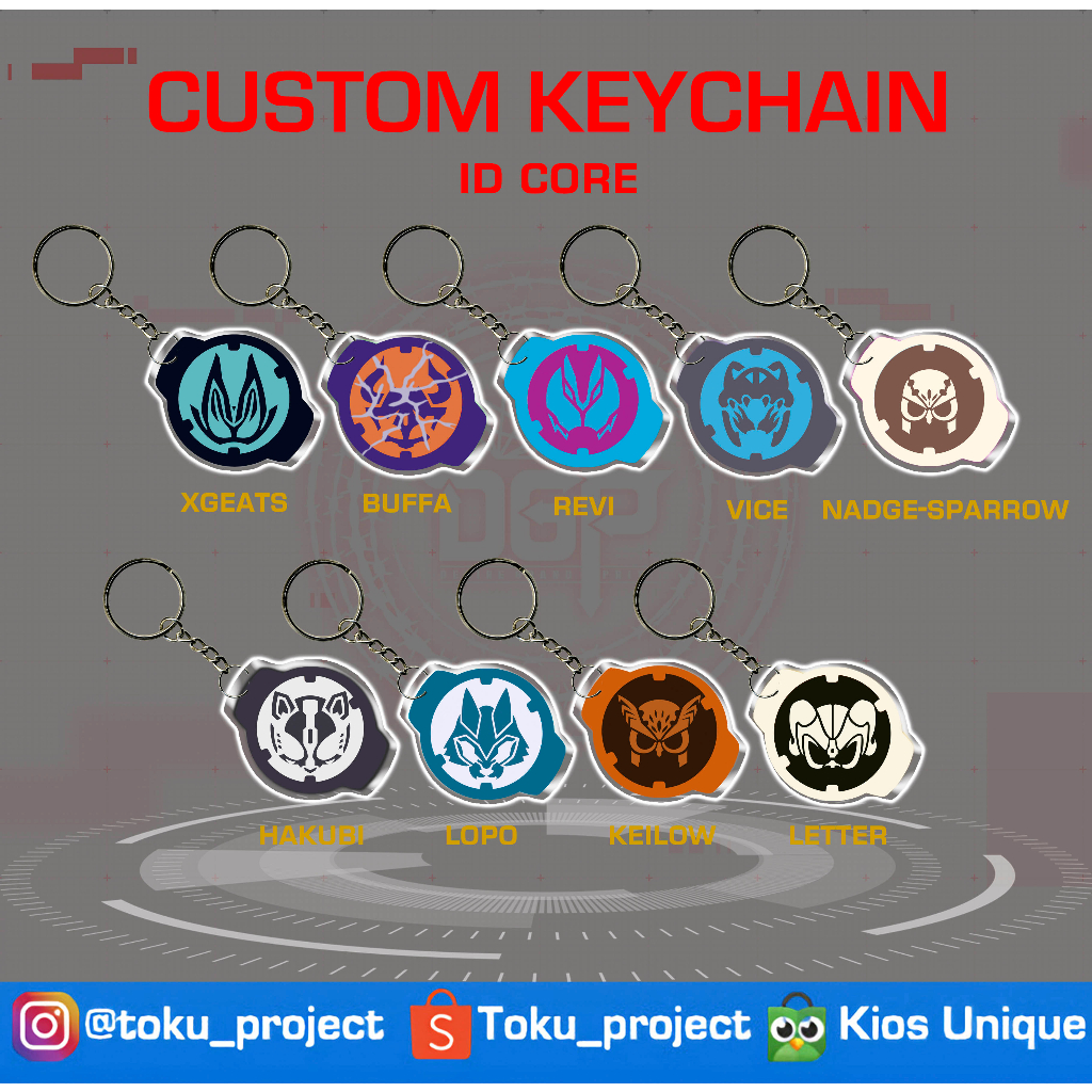 พวงกุญแจ จี้ตัวอักษร Id Core Kamen Rider XGeats Buffa Revi Vice Nadge ...