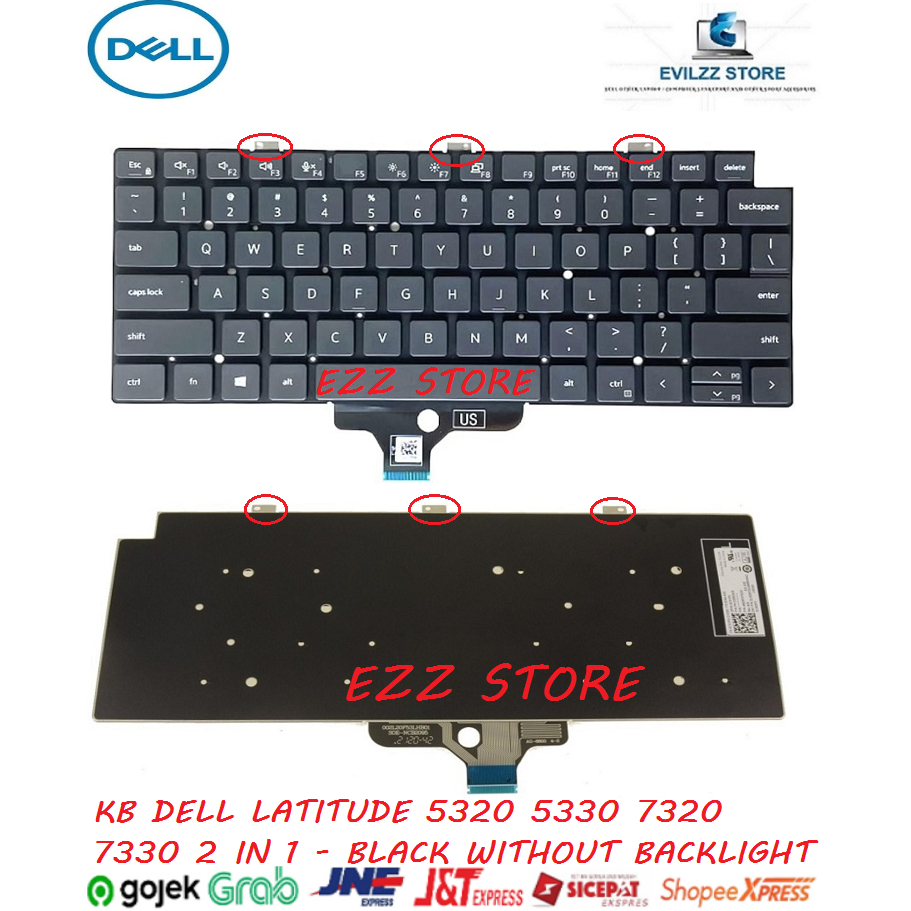 คีย์บอร์ด Dell LATITUDE KEYBOARD 2 IN 1 5320 5330 7320 7330 18YPJ ...