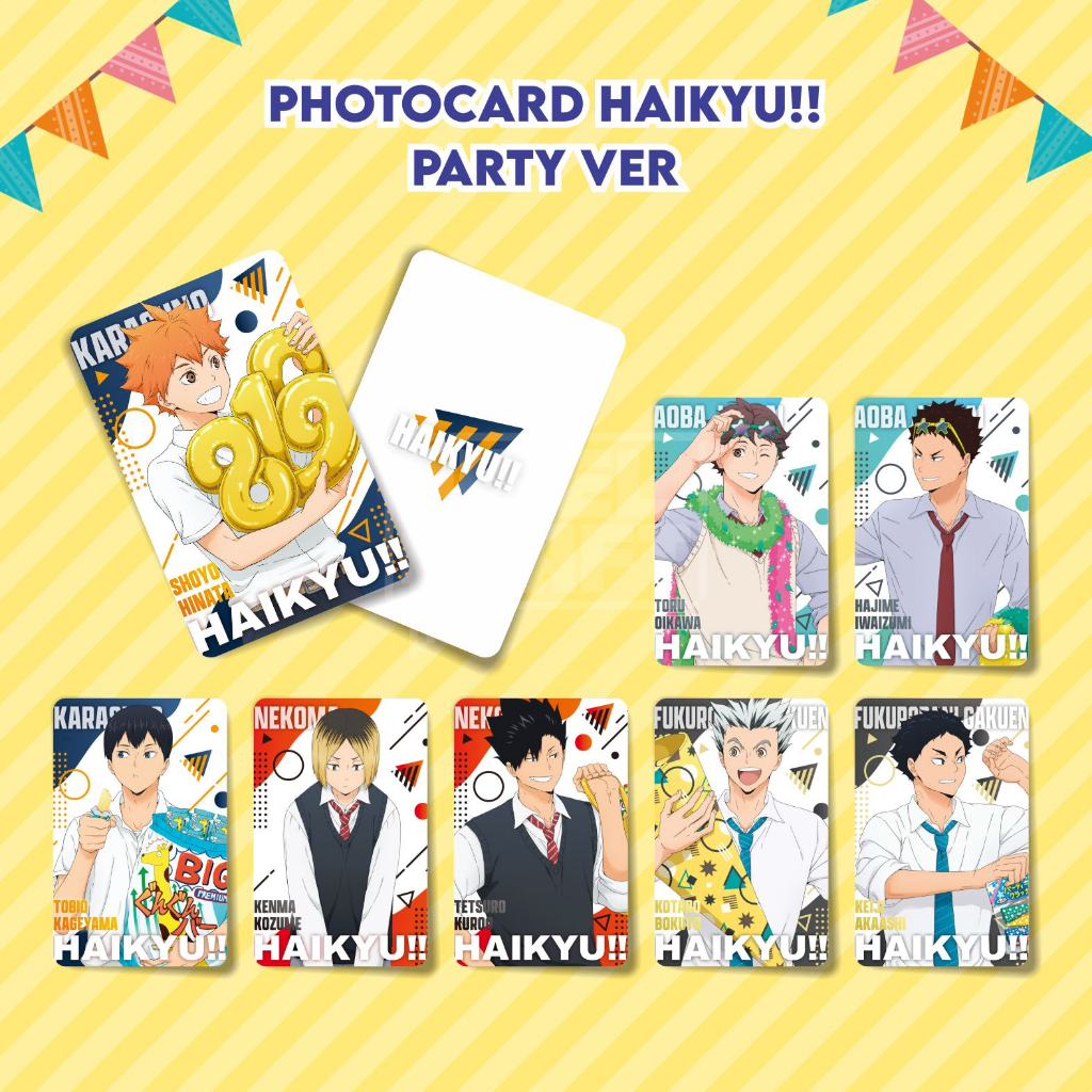 โฟโต้การ์ดตัวละครอนิเมะ Haikyuu (Party Ver) | Shopee Thailand