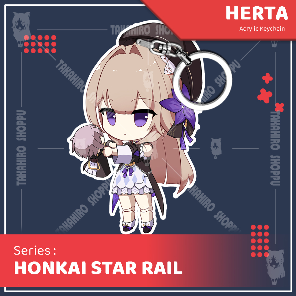 Gantungan Honkai Star Rail HERTA CHIBI พวงกุญแจอะคริลิค/พวงกุญแจ ...