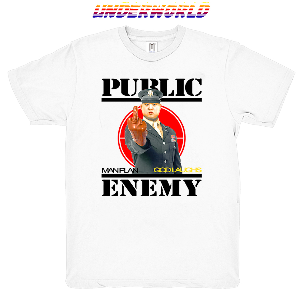 เสื้อยืด PUBLIC Enemy'Man PLAN GOD LAUGHS' สินค้าโดย UnderWorld ...
