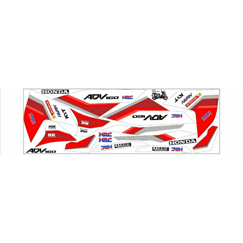 ใหม่ สติกเกอร์ติดตกแต่งรถจักรยานยนต์ Honda Adv 160 New Livery Hrc ...