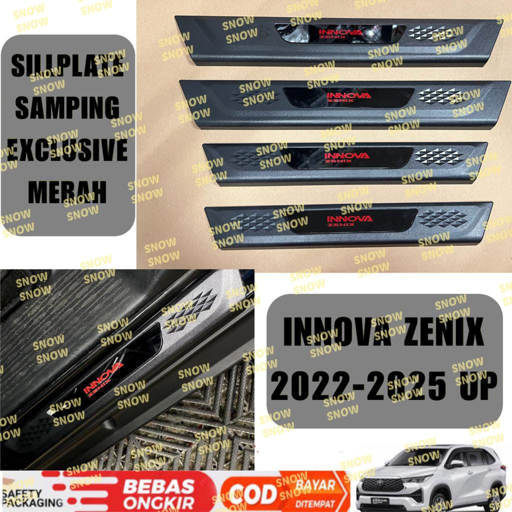 Merah Innova Zenix 2022 2023 2024 2025 UP แผ่นธรณีประตูด้านข้างพิเศษสี ...