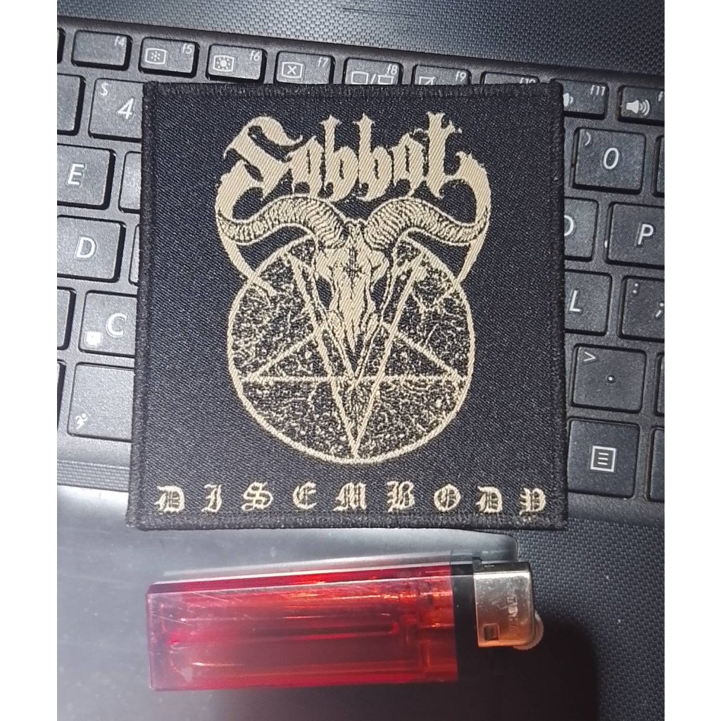 Sabbat -Disembody - แผ่นแพทช์ผ้าทอ - ตราสัญลักษณ์ - ป้ายดนตรีโลหะ - วง ...
