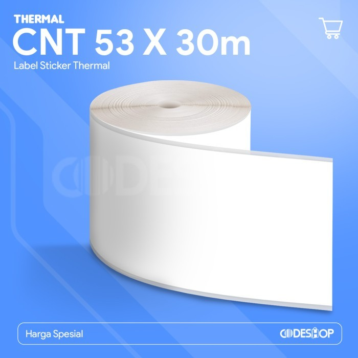 Thermal Barcode Label 53x30 สติ๊กเกอร์ต่อเนื่อง 53 x 30M | Shopee Thailand