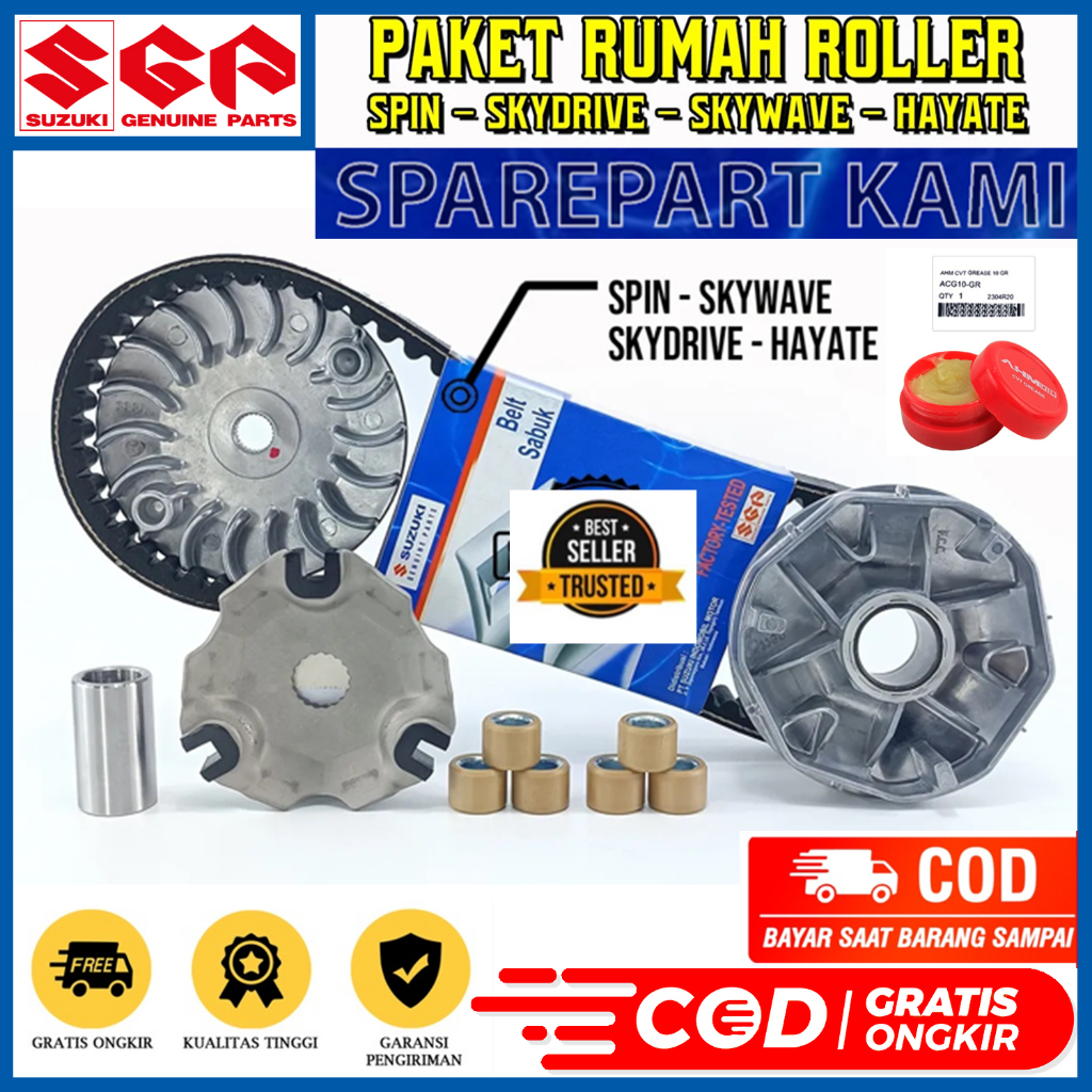 CVT VANBELT PACKAGE + ROLLER HOUSE SET + ROLLER SPIN 125 HOUSE FAN ...