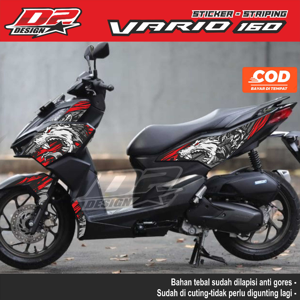 Vario/click 160 wolf Striping Sticker | Shopee Thailand