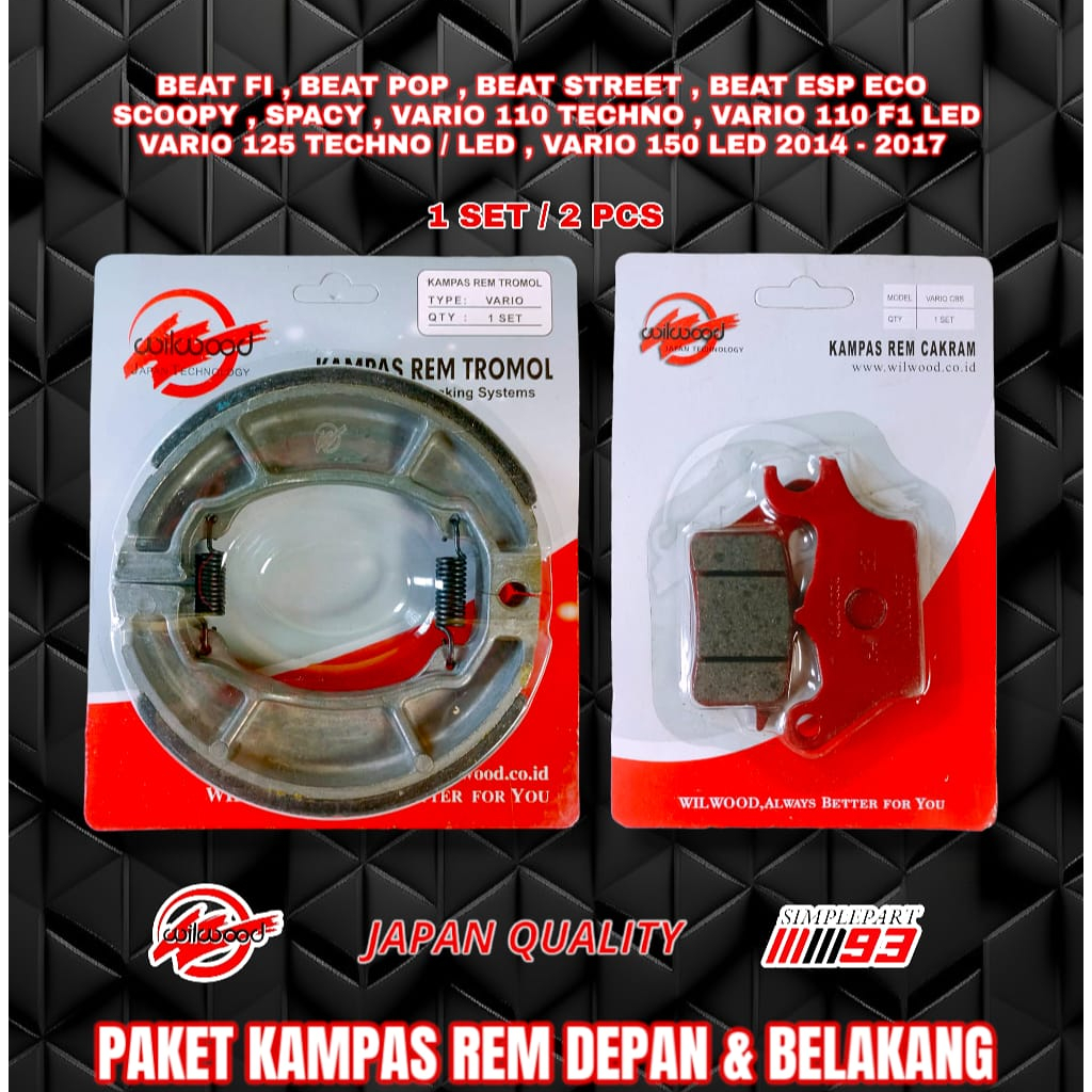 ดิสก์เบรกหน้า และหลัง สําหรับ HONDA BEAT F1 VARIO 110 125 150 F1 SPACY ...