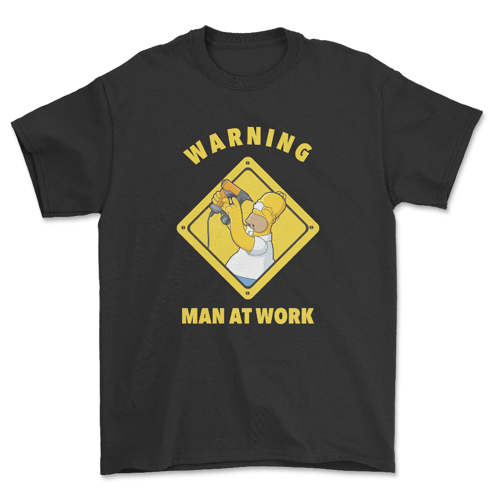 เสื้อยืด พิมพ์ลาย The SIMPSONS HOMER MAN AT WORK สําหรับผู้ชาย | Shopee ...
