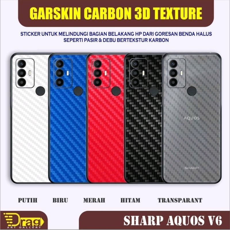 Sharp Aquos V6 V6+5G สติกเกอร์คาร์บอน ผิวหนัง 5G ผิวคาร์บอนใส | Shopee ...