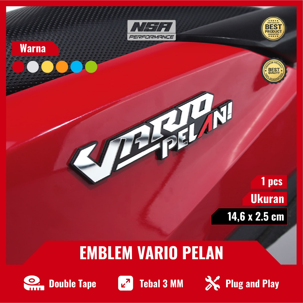 ใหม่ สติกเกอร์โลโก้ VARIO EMBLEM Slow VARIO LOGO Slowly Embossed VARIO ...