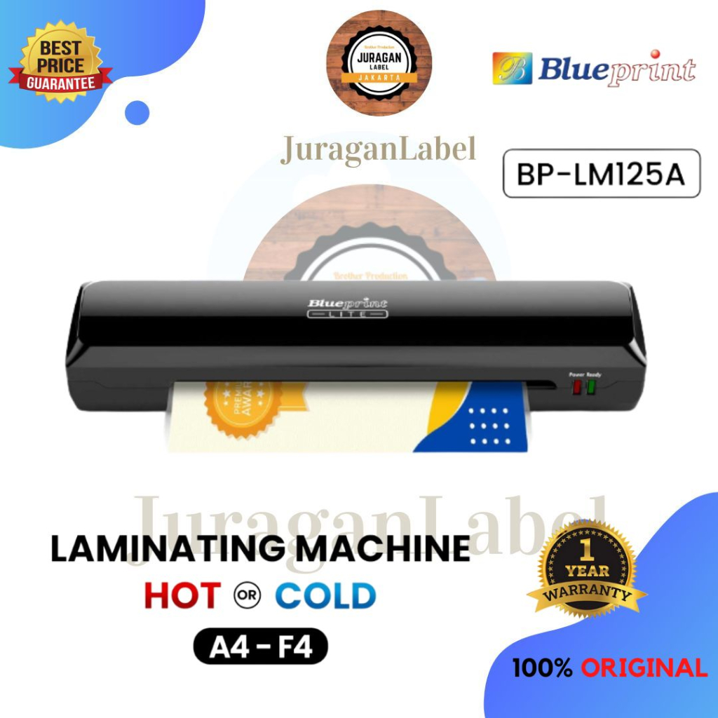 MESIN BLUEPRINT BP-LM125A เครื่องร้อนและเย็น เครื่องเคลือบบัตร A4 F4 ...