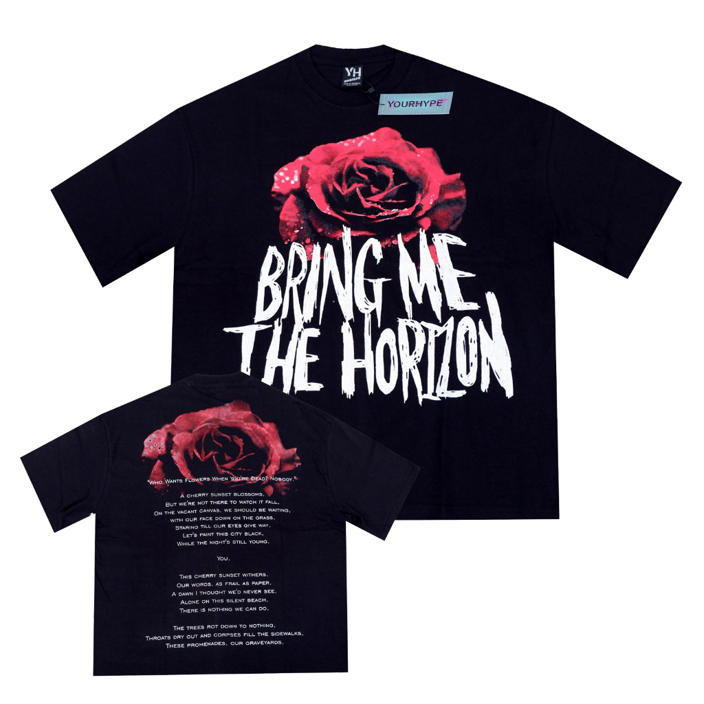 Bmth BRING ME THE HORIZON ROSES OVERSIZE TSHIRT KAOS | Shopee Thailand