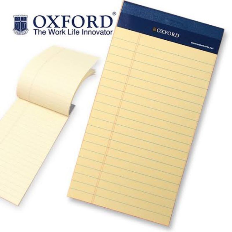 Oxford LEGAL PAD NOTEPAD MEMO NOTES Book Torn Top | Shopee Thailand