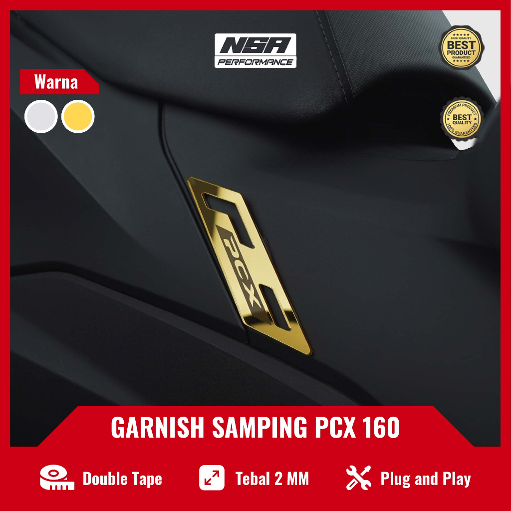 Nsa Pcx 160 Side Body Garnish Cover 1 คู่ Pcx 160 Gold และ Silver Side ...