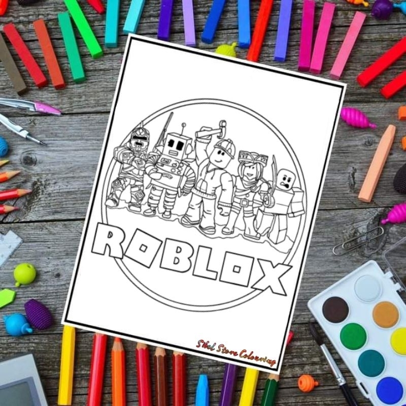 สมุดระบายสีเด็ก Roblox V2 Theme (10 แผ่นภาพ) | Shopee Thailand