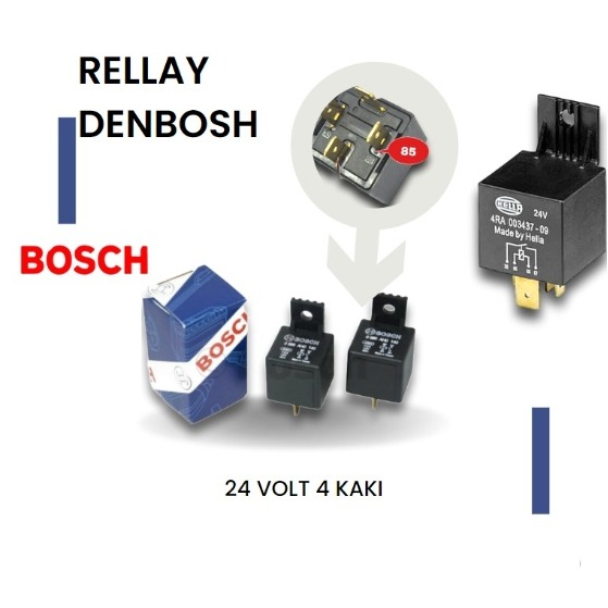 Bosch RELLAY RELAY LEG 4 - 4 PIN 24V 20 CAMPERE BOSCH RELLAY 4 LEG 24V ...