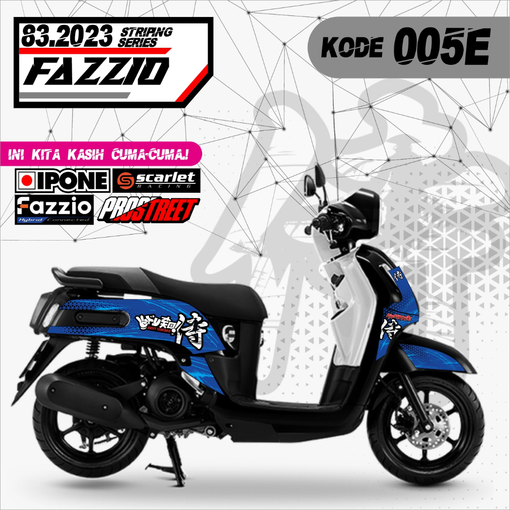 สติ๊กเกอร์ Striping Sticker Yamaha Fazzio Yamaha Fazzio 1250 Variations ...