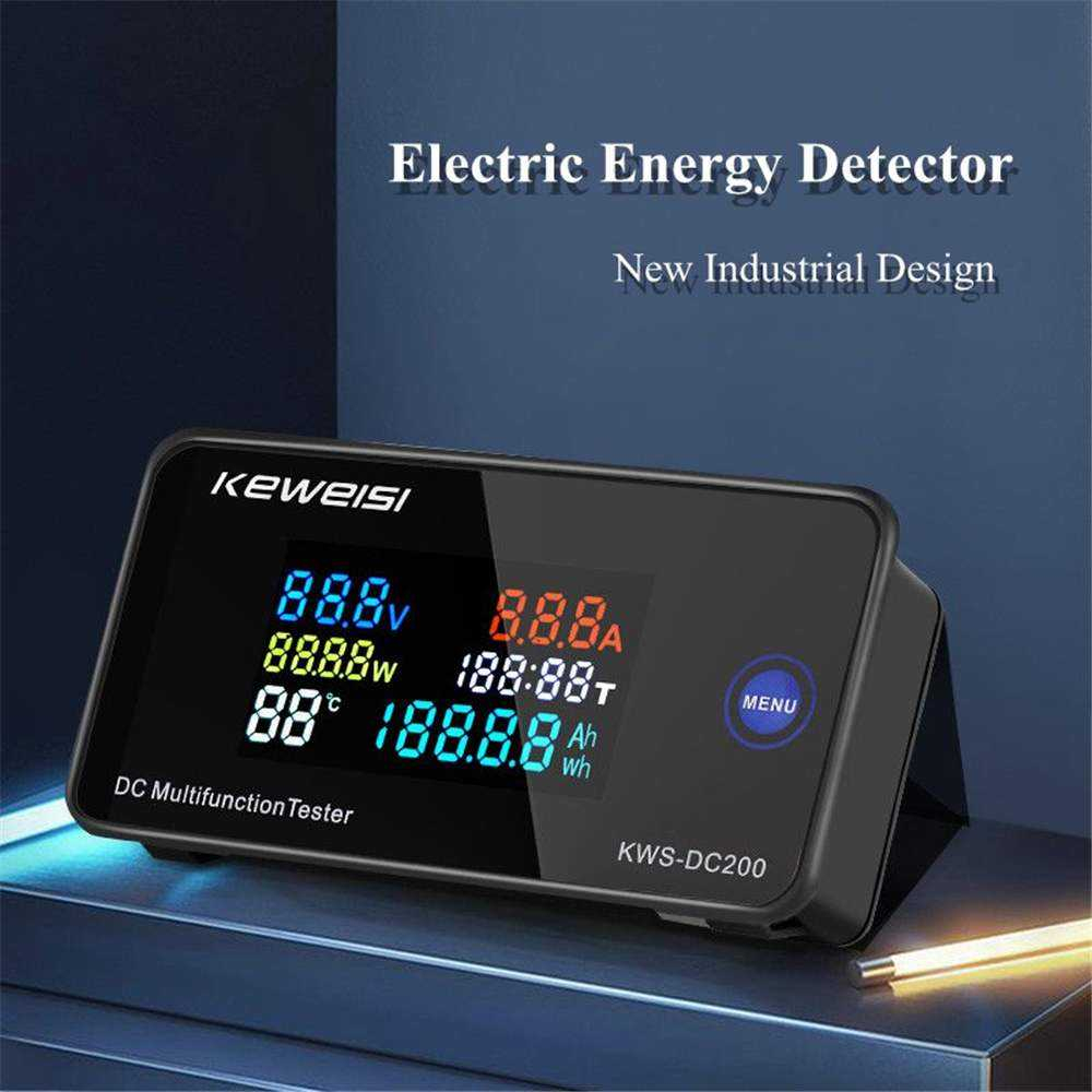 โวลต์มิเตอร์จอแสดงผลดิจิตอลหน้าจอสี 200V 100A - มิเตอร์ไฟฟ้าแรงดันไฟฟ้า ...