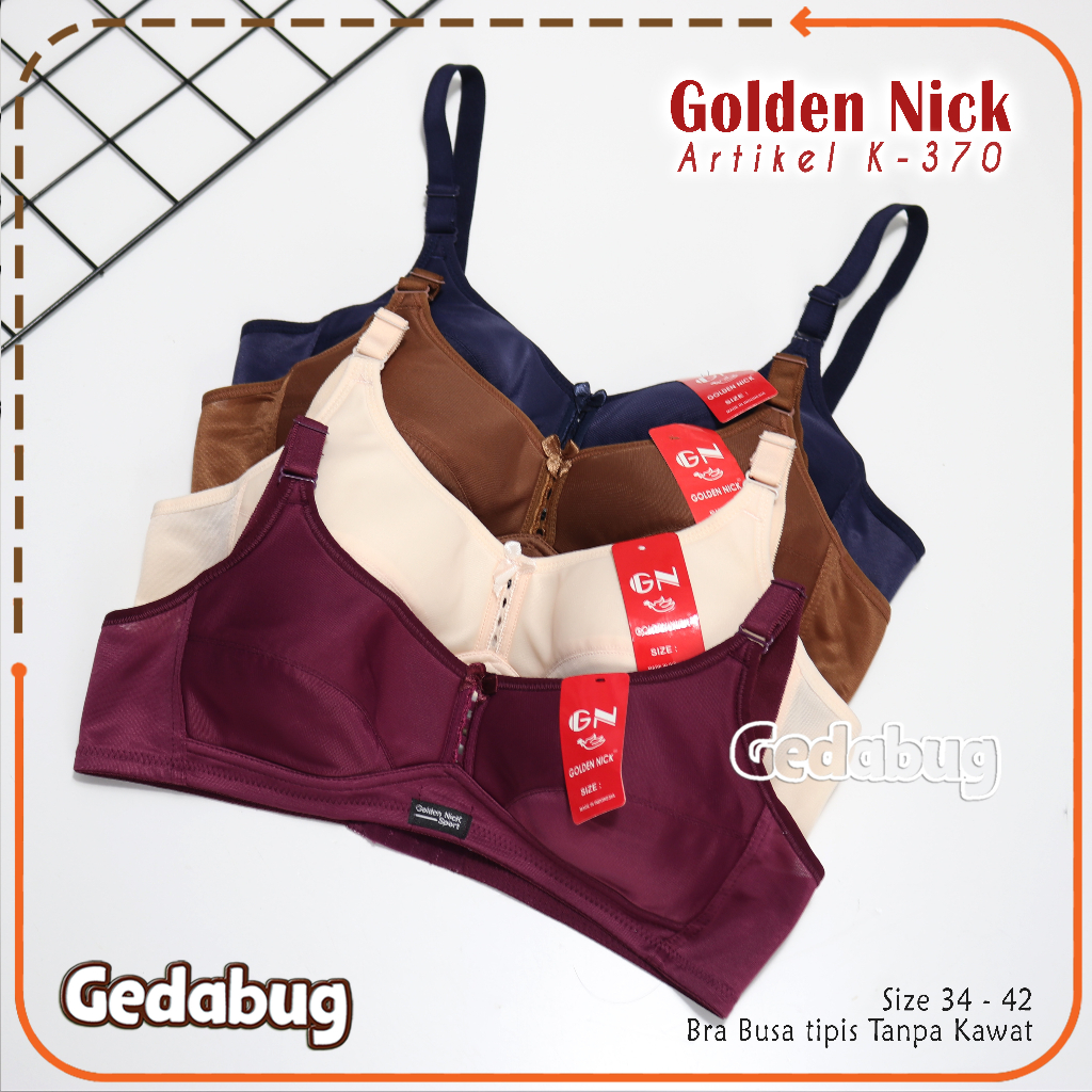 Golden Nick K370 / K 370 women& 39;s Bra | ผู้ใหญ่ผู้หญิง& 39;ส ชุดชั้นใน ฟองบางไม่มีลวด 2 ปุ่ม ...