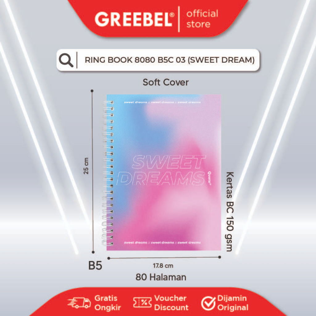 Greebel RIng book สมุดโน้ตแพลนเนอร์ 8080-B5C-03/Agenda/unique 80 หน้า ...