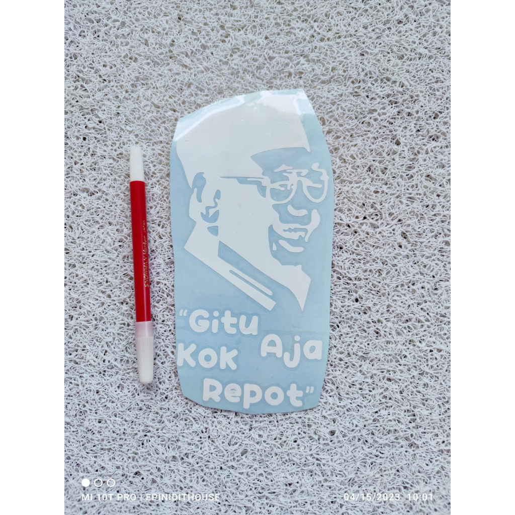 สติ๊กเกอร์ Gus Dur, Just Repot, Sketch Silhouette, หน้ารถจักรยานยนต์ ...
