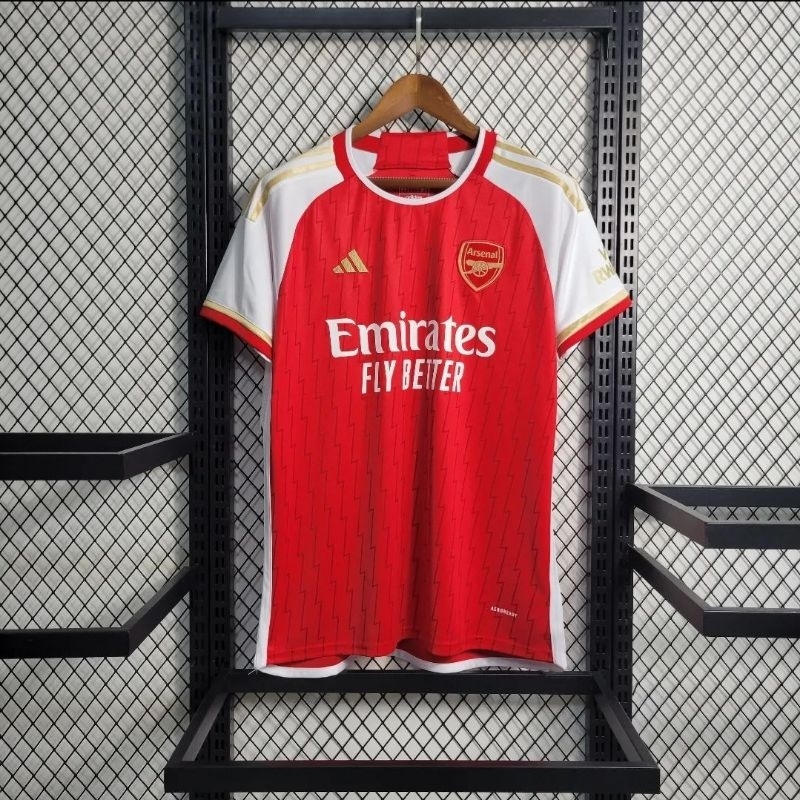 เสื้อกีฬาแขนสั้น ลายทีมชาติฟุตบอล Arsenal Home Away 3rd ชุดเหย้า สีแดง ...