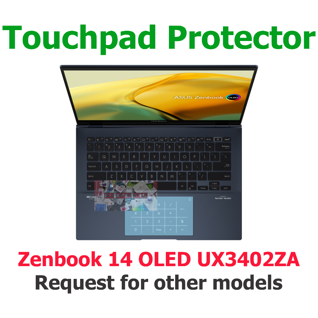 ตัวป้องกันแทร็กแพดทัชแพด Asus Zenbook 14 OLED UX3402ZA UX3402 | Shopee ...
