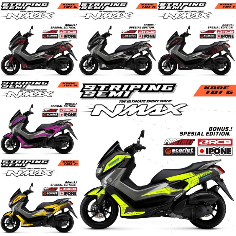 Striping / Decal / สติ๊กเกอร์ nmax 2019 เก่า / nmax 150 สติ๊กเกอร์ ...