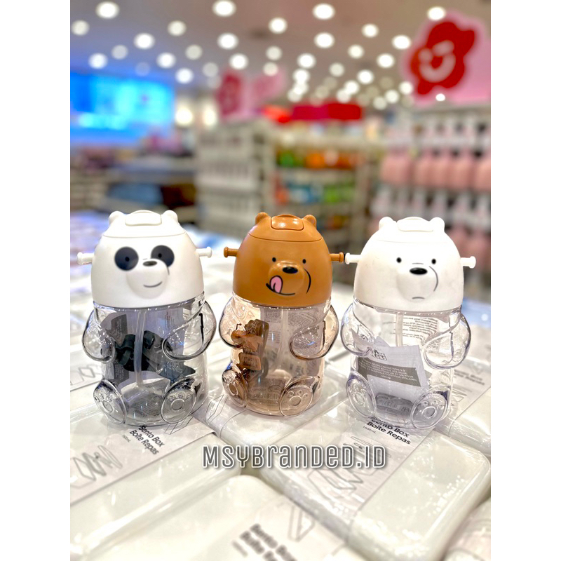 ขวด MINISO WE BARE BEARS ขวดพลาสติก 5.0 WBB GRIZZ PANDA ICE BEAR 600ml ...