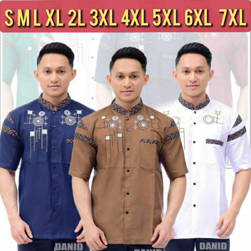 Men & 39;s เสื้อจัมโบ้ Koko ผสมบาติกปัก XXL 3XL 4XL 5XL 6XL 7XL | Shopee Thailand