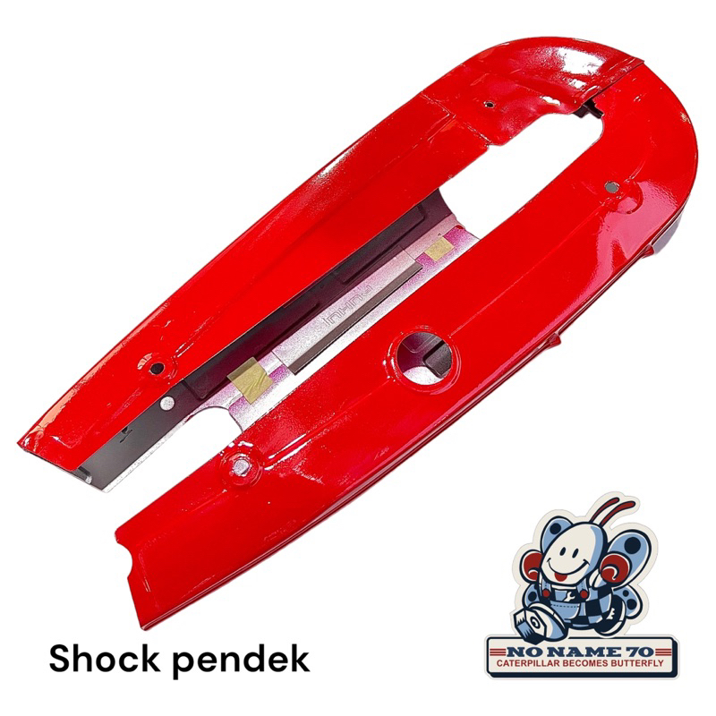 Merah ฝาครอบโซ่สั้น กันกระแทก สีแดง สําหรับ Honda Ppot C50 C70 C700 ...