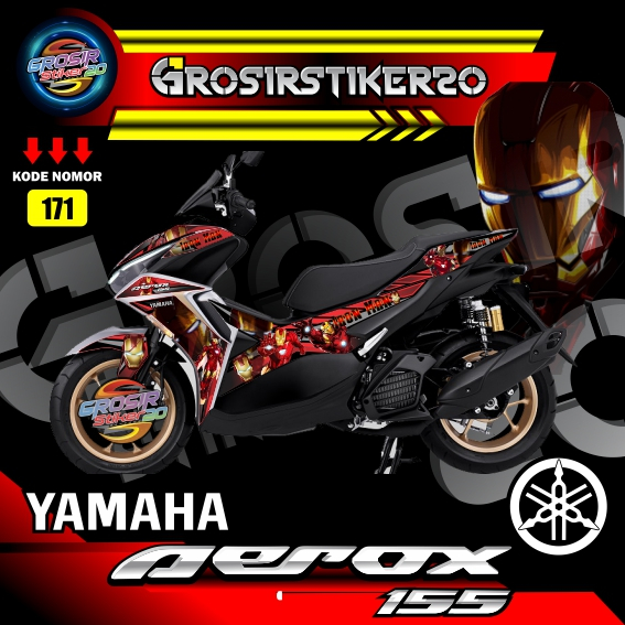 Striping Variation YAMAHA AEROX NEW 155 IRON MAN MOTIF/Variation ...