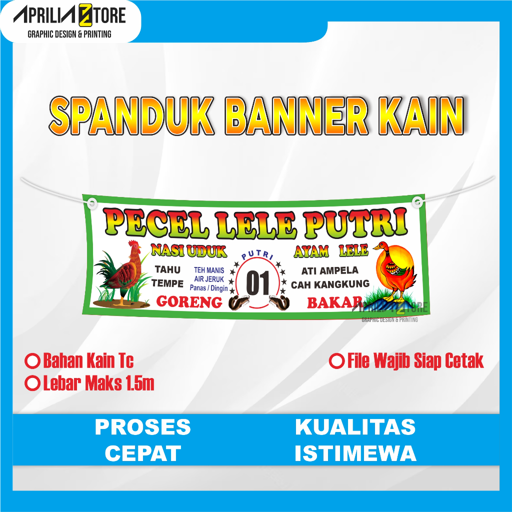 ผ้า BANNER PECEL LELE SEAFOOD ข้าวสวย SOTO LAMONGAN ETC | Shopee Thailand