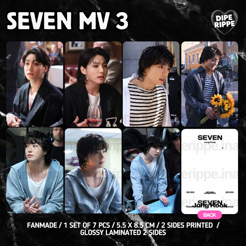 การ์ดรูปภาพ Bts JUNGKOOK SEVEN MV | Shopee Thailand