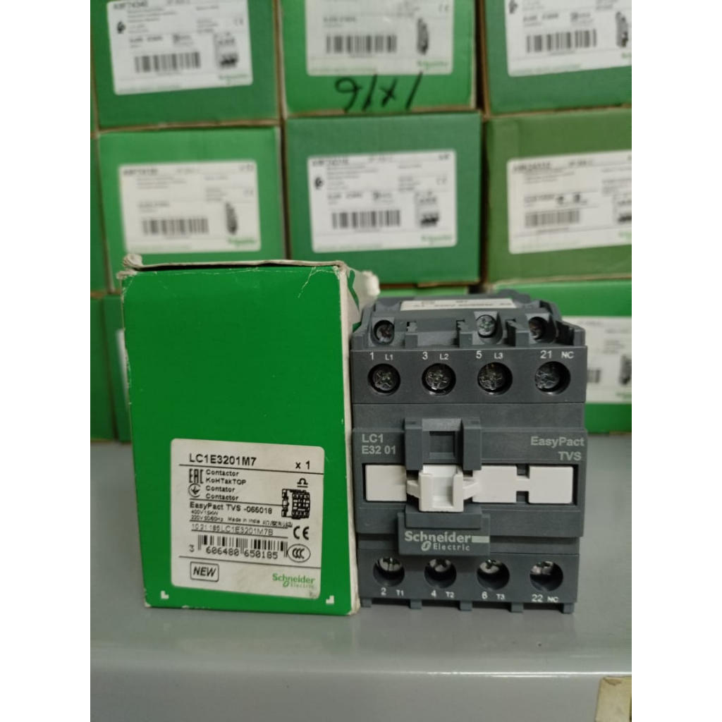 Schneider EasyPact คอนแทคเตอร์ทีวี 3P 50A 15kW LC1E3201M7 LC1E32 ...