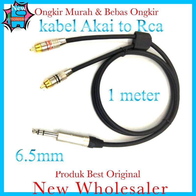 สายสัญญาณเสียงสเตอริโอ Akai to Rca ขนาด 6.5 มม. พร้อมแจ็ค Canare 1 เมตร | Shopee Thailand