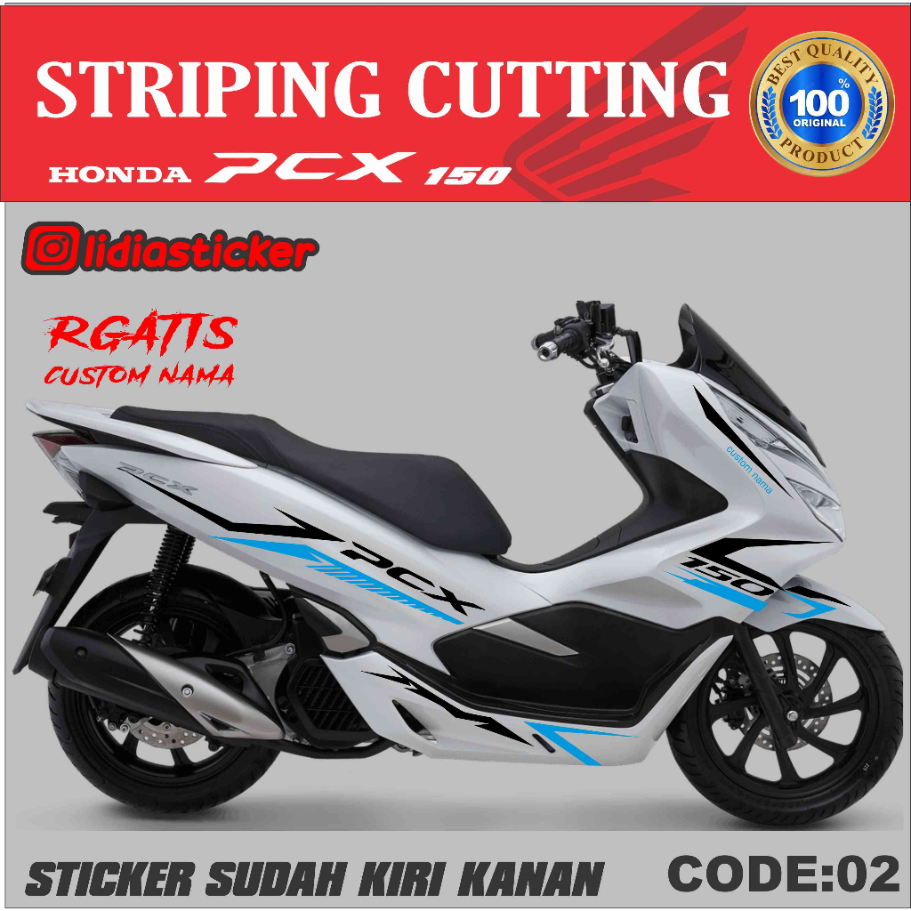STRIPING PCX 150 สติ๊กเกอร์ PCX OLD MINIMALIST GRAPHIC รหัส 02 | Shopee ...