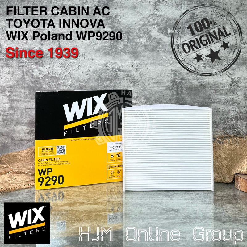 ไส้กรองห้องโดยสาร AC INNOVA FORTUNER HILUX WIX Poland WP9290 | Shopee ...