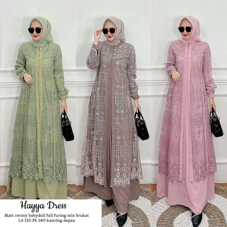 Haya ชุดเดรส ผ้าพรีเมียม // JUMBO PO | Shopee Thailand