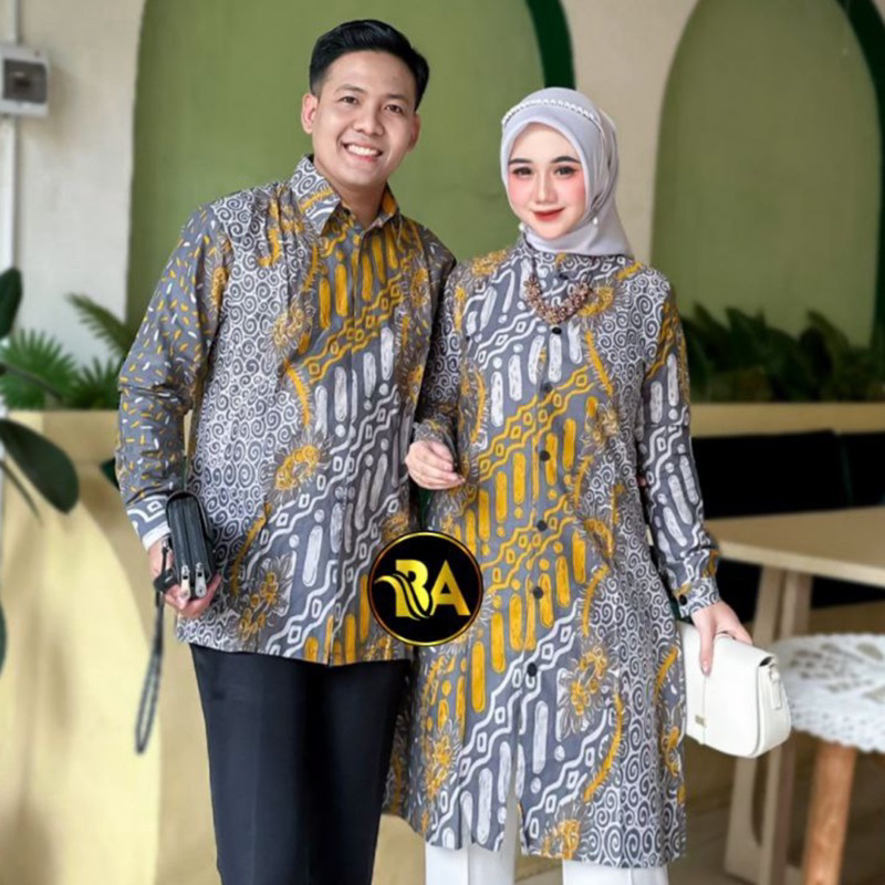 Kemeja Modern Batik Tunic เสื้อผ้าคู่ชุด Men & 39;s Long Batik เสื้อคู่ ...