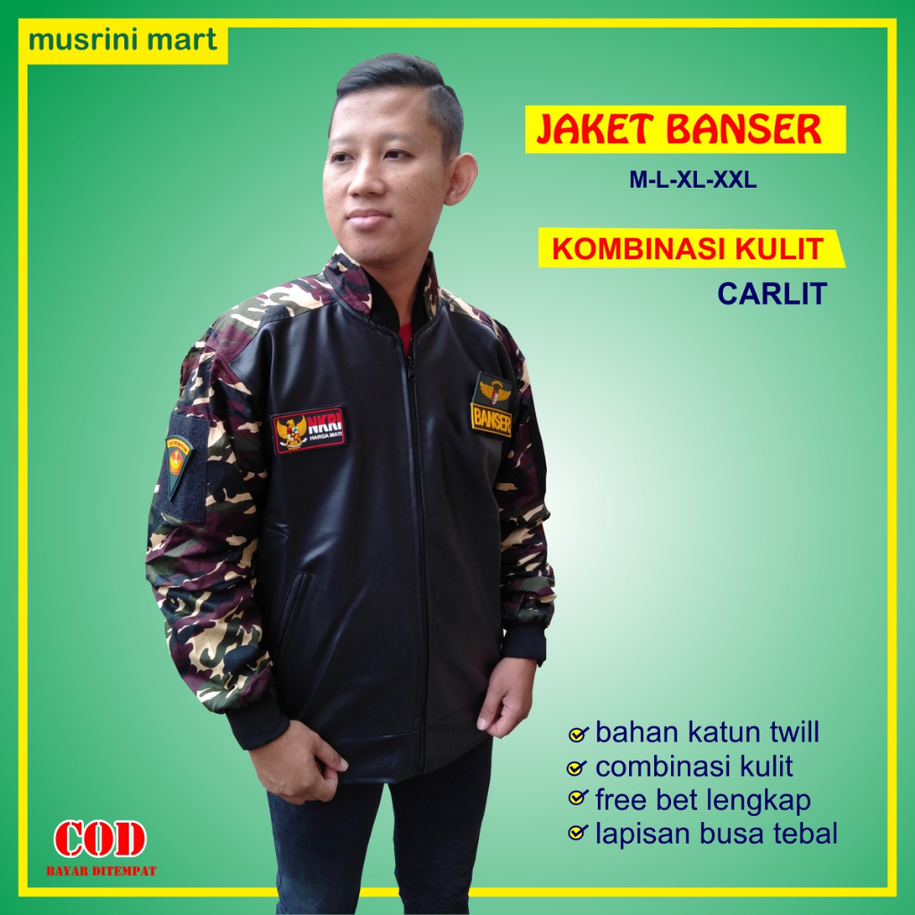 หนังสังเคราะห์คุณภาพระดับพรีเมียมผสม Banser Jacket Neat Stitching ...